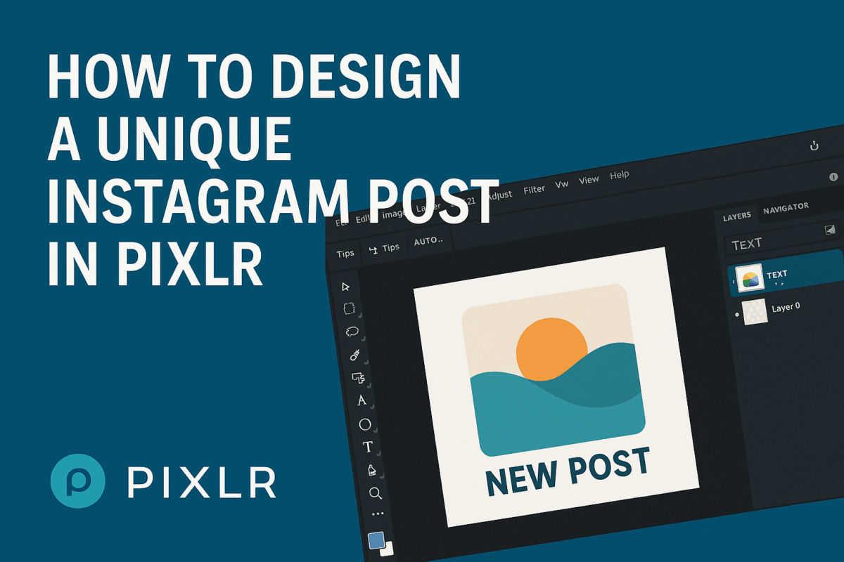 How to Design a Unique Instagram Post in Pixlr - Graphic Design Resource