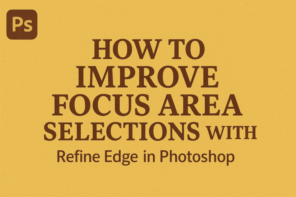 How to Improve Focus Area Selections with Refine Edge in Photoshop ...