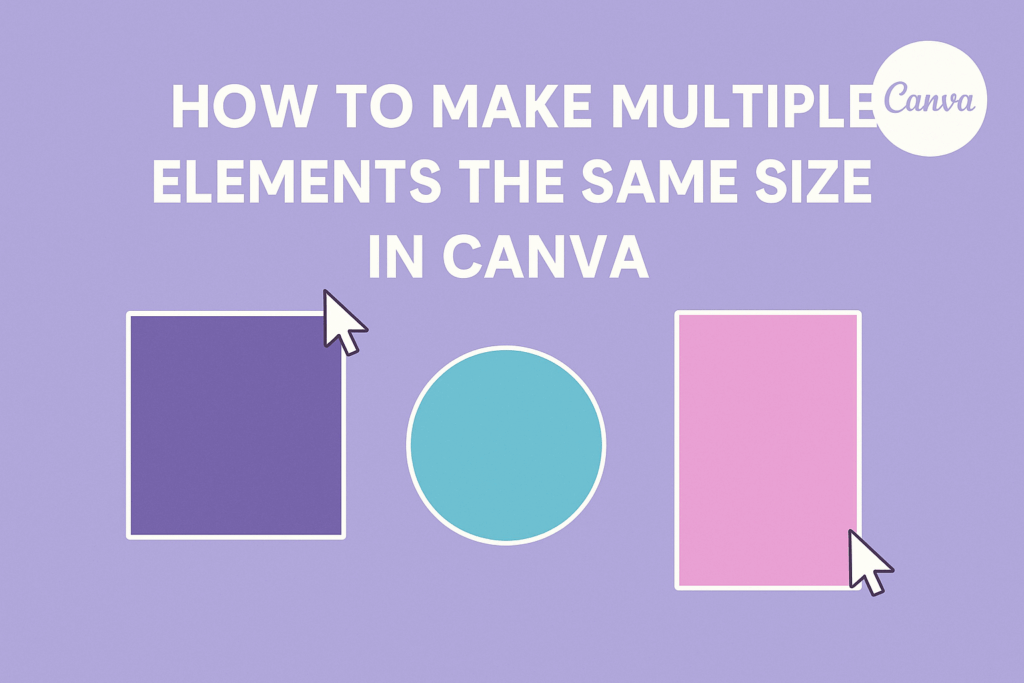How to Make Multiple Elements the Same Size in Canva