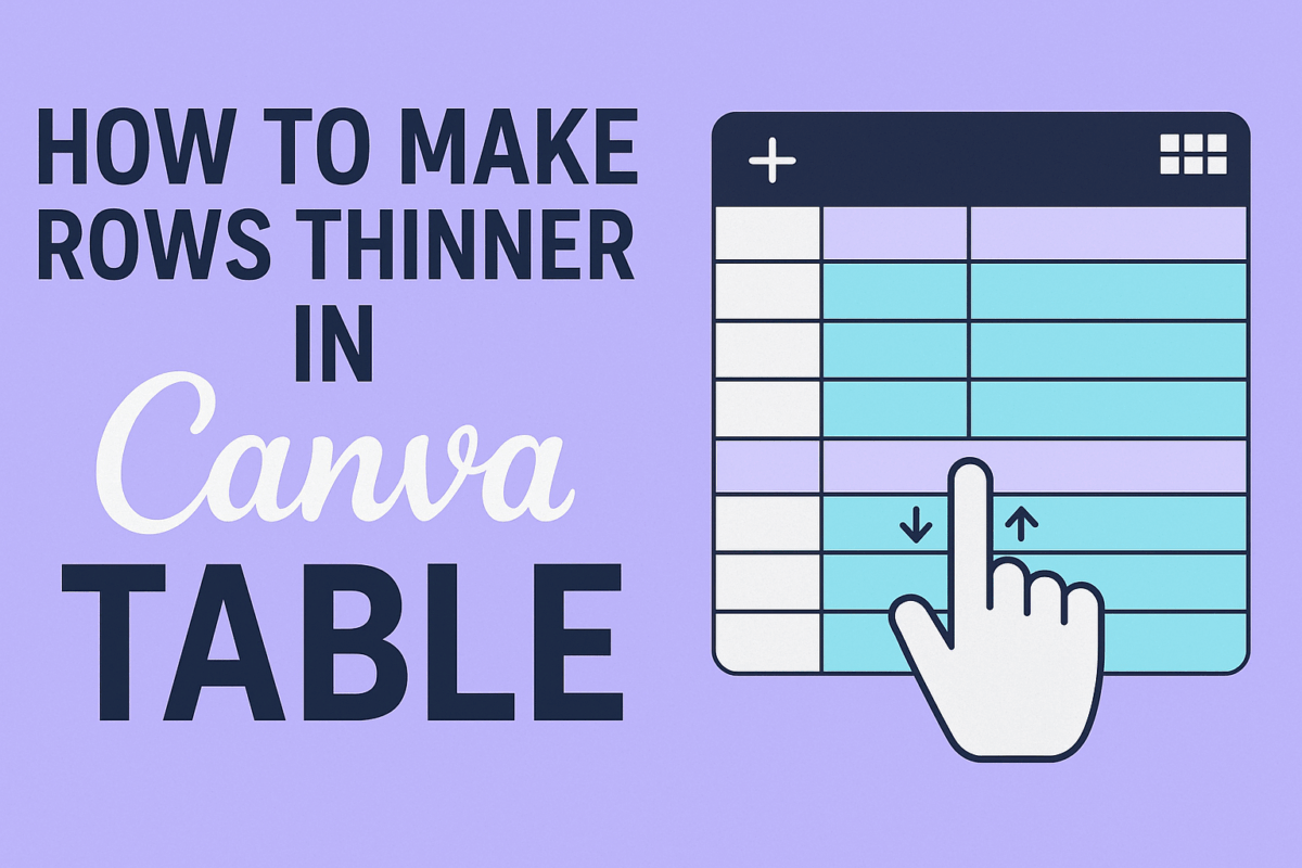 How to Make Rows Thinner in Canva Table