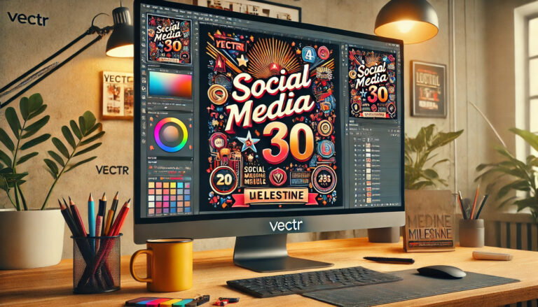 How to Make a Creative Social Media Milestone Graphic in Vectr ...