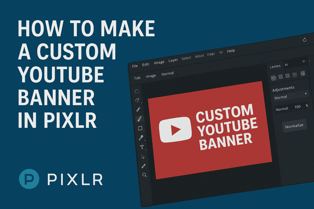 How to Make a Custom YouTube Banner in Pixlr - Graphic Design Resource