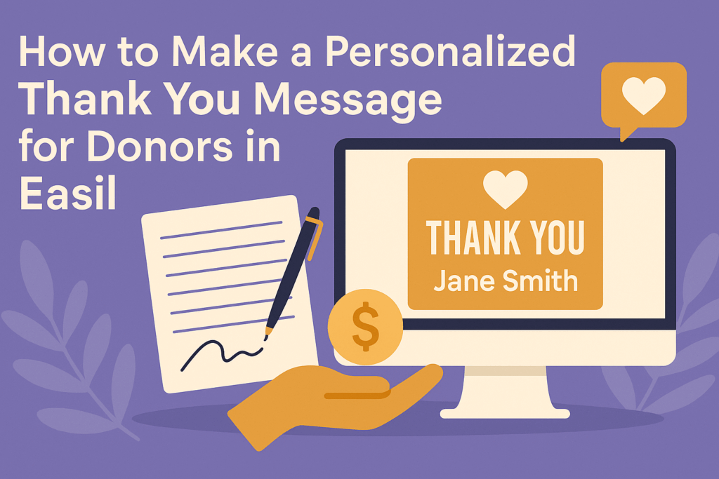 How to Make a Personalized Thank You Message for Donors in Easil