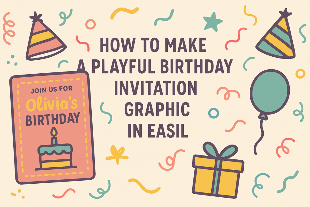 How to Make a Playful Birthday Invitation Graphic in Easil
