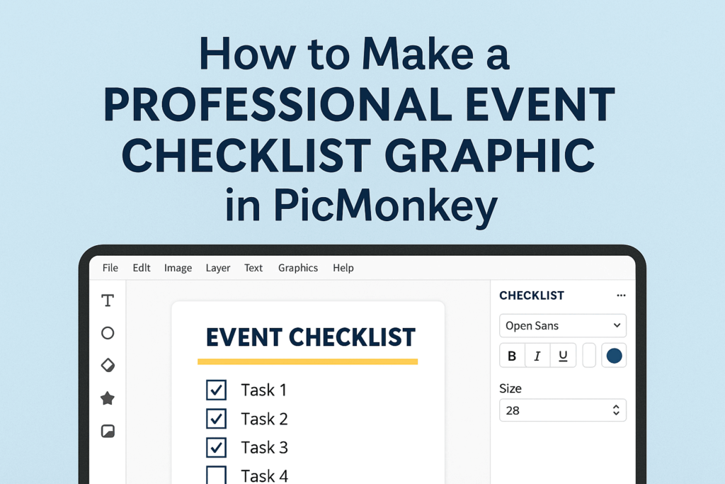 How to Make a Professional Event Checklist Graphic in PicMonkey