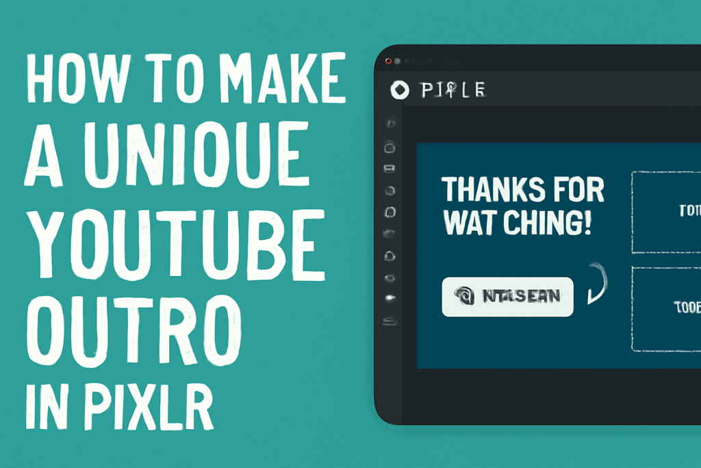 How to Make a Unique YouTube Outro in Pixlr