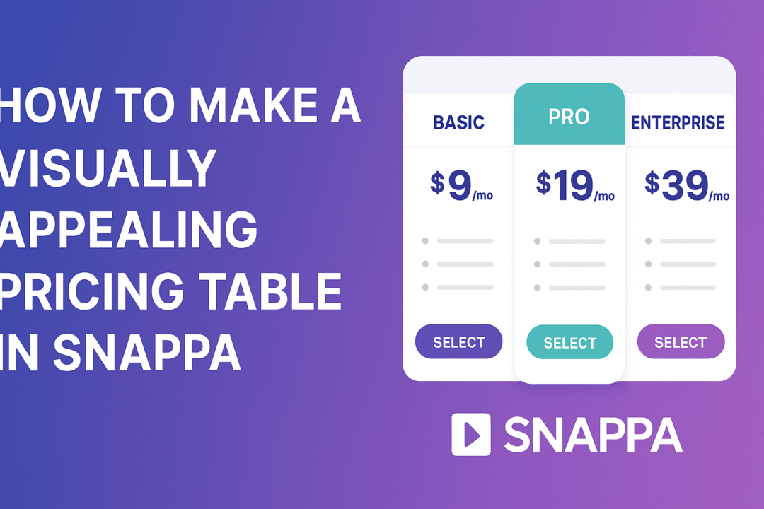 How to Make a Visually Appealing Pricing Table in Snappa