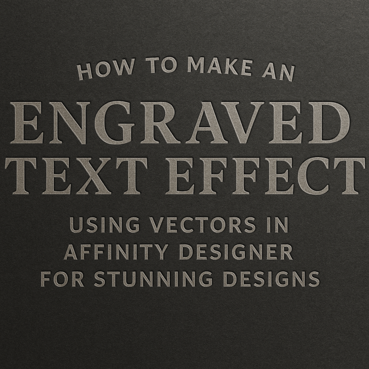 How to Make an Engraved Text Effect Using Vectors in Affinity Designer ...