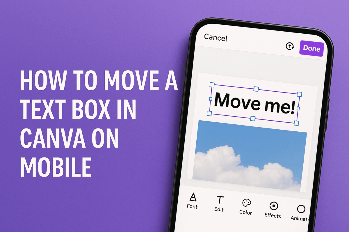 How to Move a Text Box in Canva on Mobile