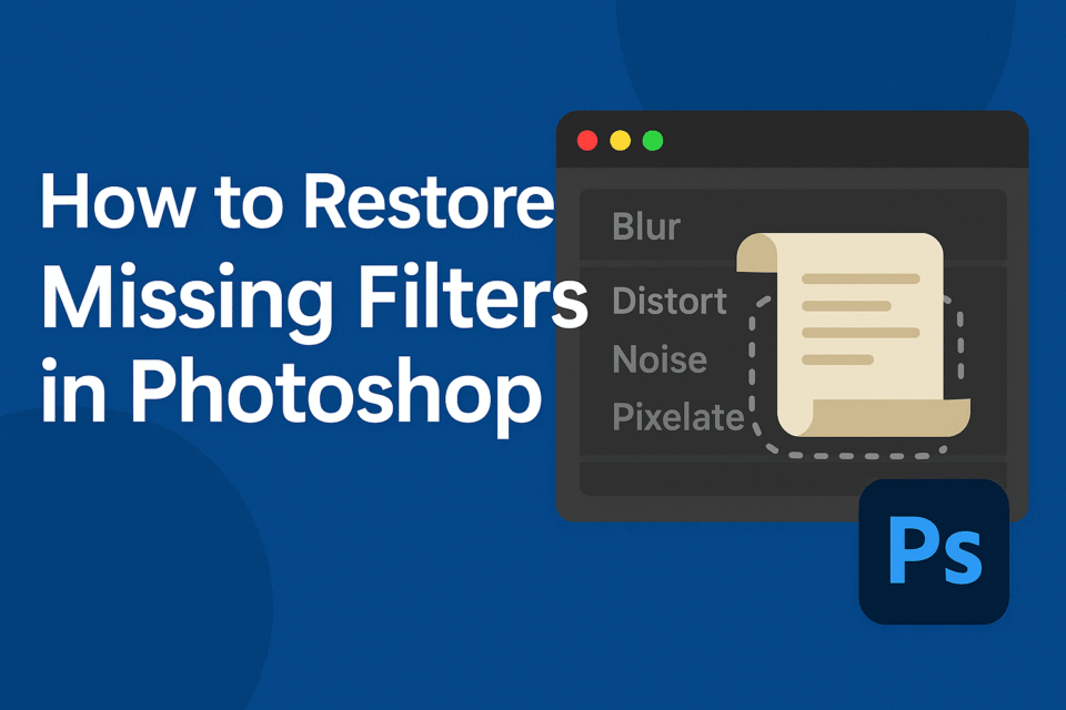 How to Restore Missing Filters in Photoshop - Graphic Design Resource