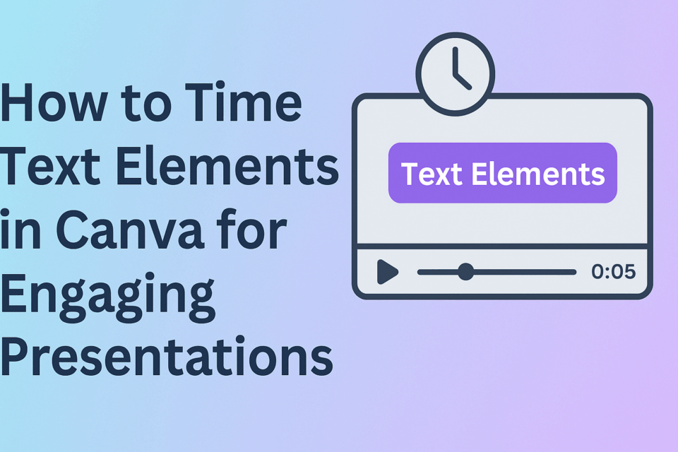 How to Time Text Elements in Canva for Engaging Presentations - Graphic ...