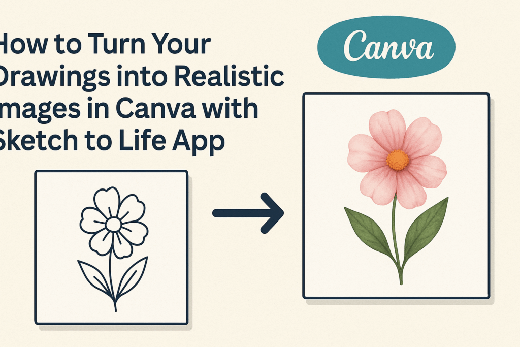 How to Turn Your Drawings into Realistic Images in Canva with Sketch to ...