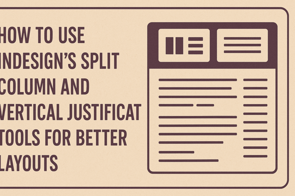 How to Use InDesign’s Split Column and Vertical Justification Tools for ...