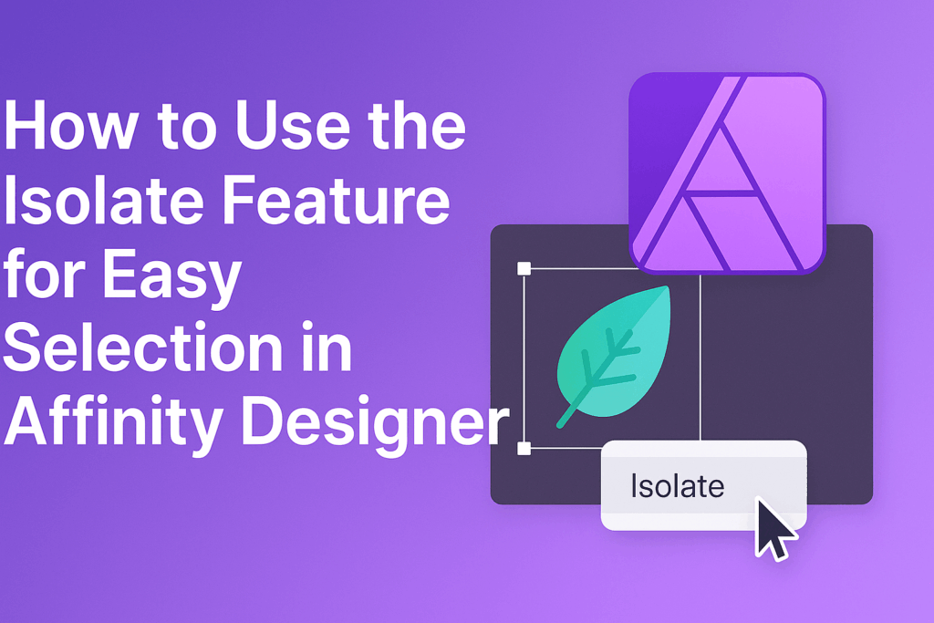 How to Use the Isolate Feature for Easy Selection in Affinity Designer