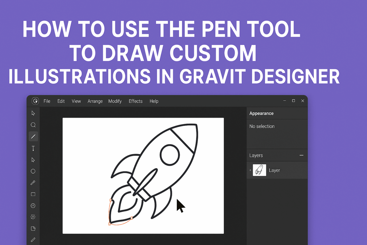 How to Use the Pen Tool to Draw Custom Illustrations in Gravit Designer