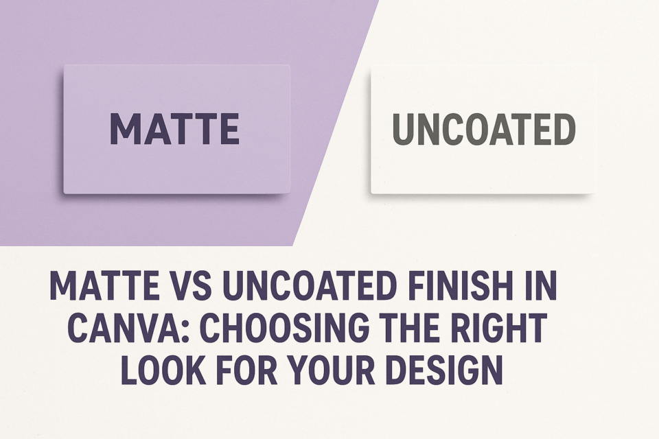Matte vs Uncoated Finish in Canva