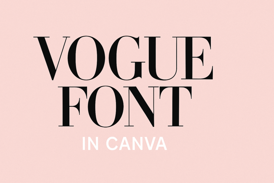 Vogue Font in Canva - Graphic Design Resource