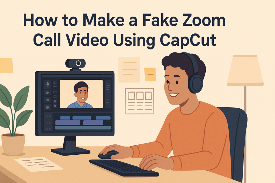 How to Make a Fake Zoom Call Video Using CapCut - Graphic Design Resource