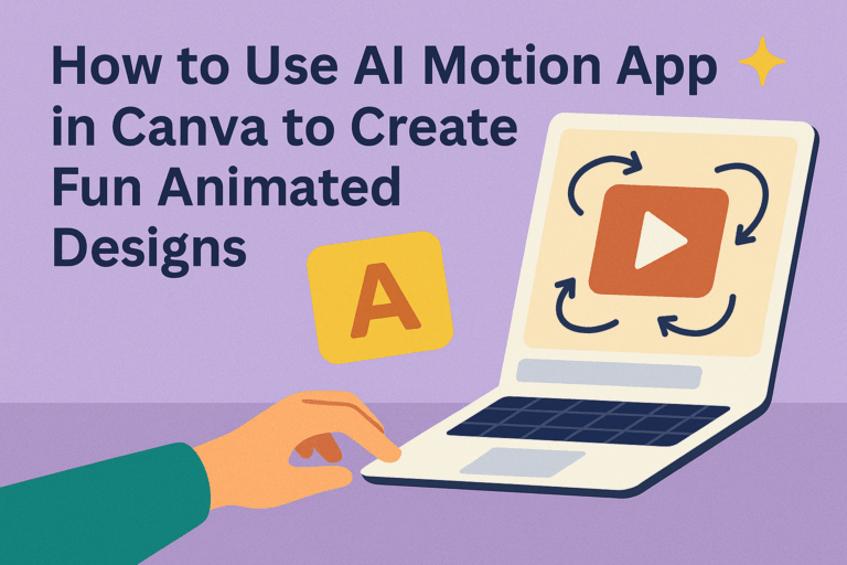 How to Use AI Motion App in Canva to Create Fun Animated Designs ...