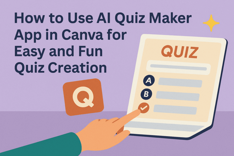 How To Use Ai Quiz Maker App In Canva For Easy And Fun Quiz Creation Graphic Design Resource