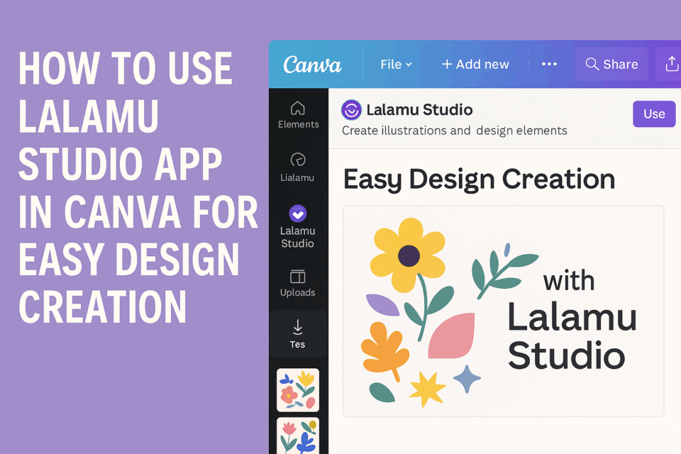 How to Use Lalamu Studio App in Canva for Easy Design Creation - Graphic Design Resource