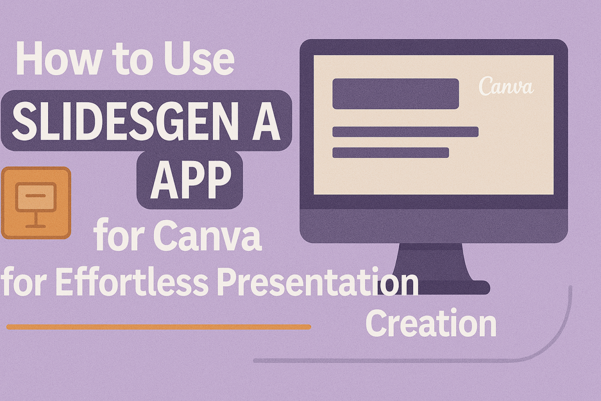 How to Use SlidesGen App in Canva for Effortless Presentation Creation ...