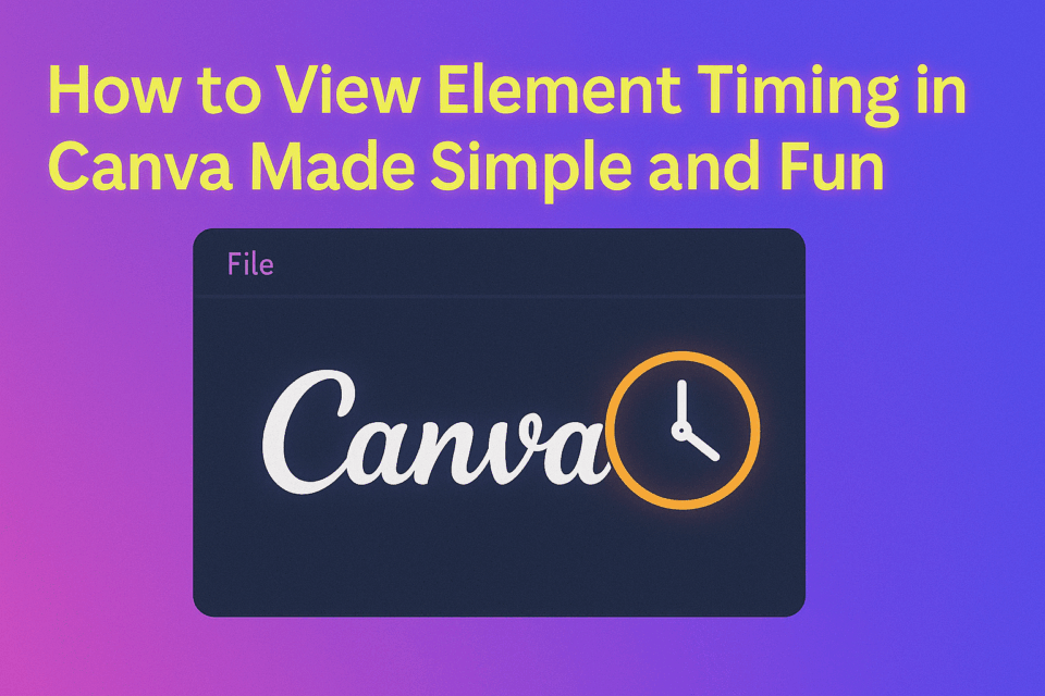 How to View Element Timing in Canva Made Simple and Fun - Graphic Design Resource