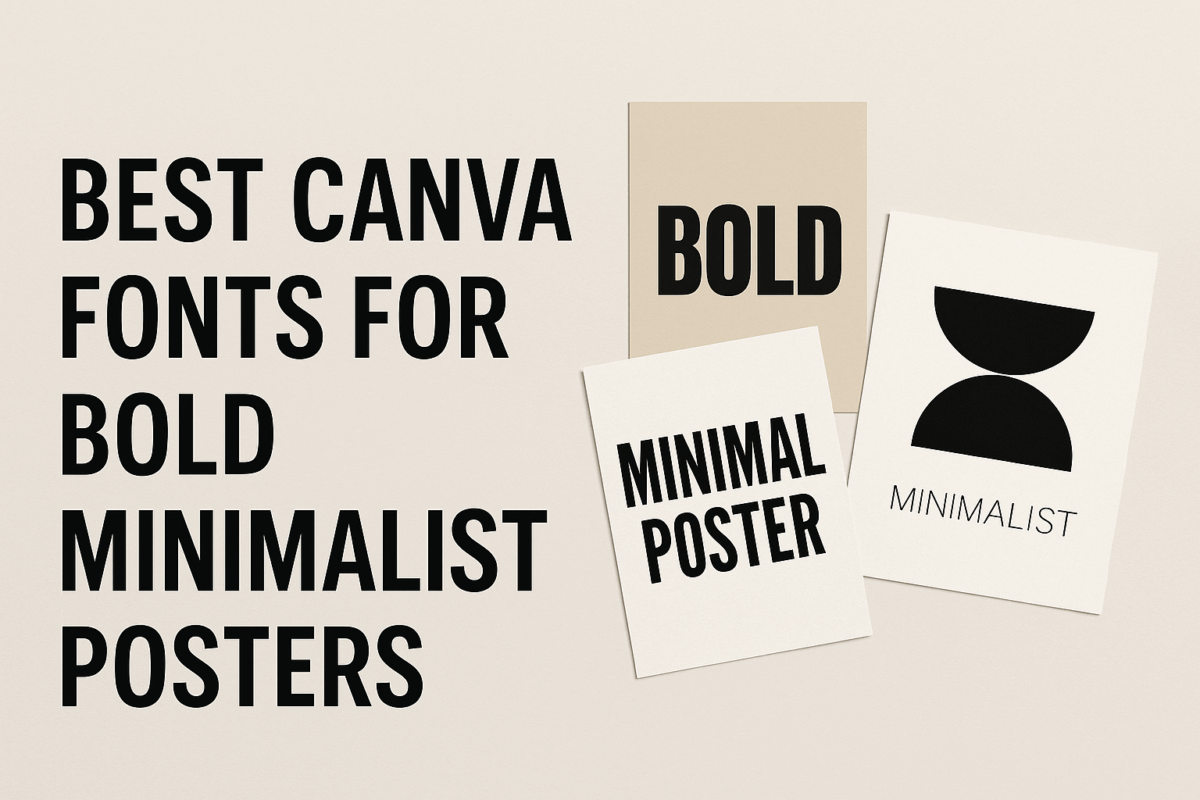 Best Canva Fonts For Bold Minimalist Posters - Graphic Design Resource