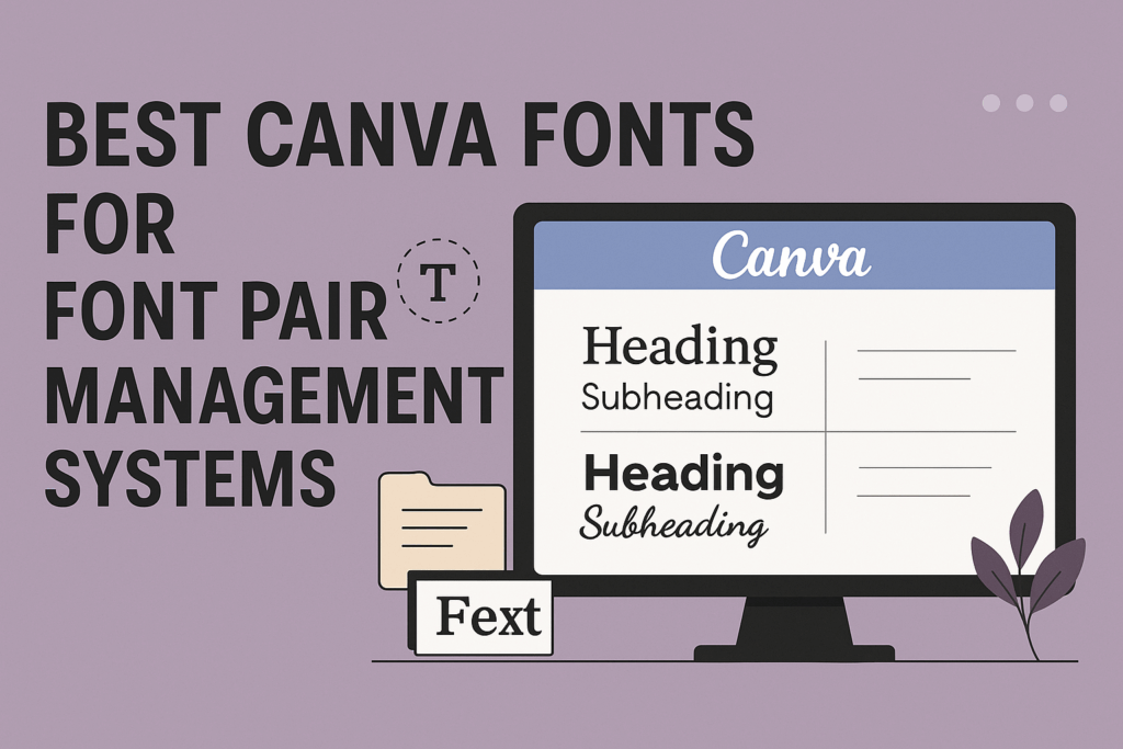 Best Canva Fonts For Font Pair Management Systems - Graphic Design Resource