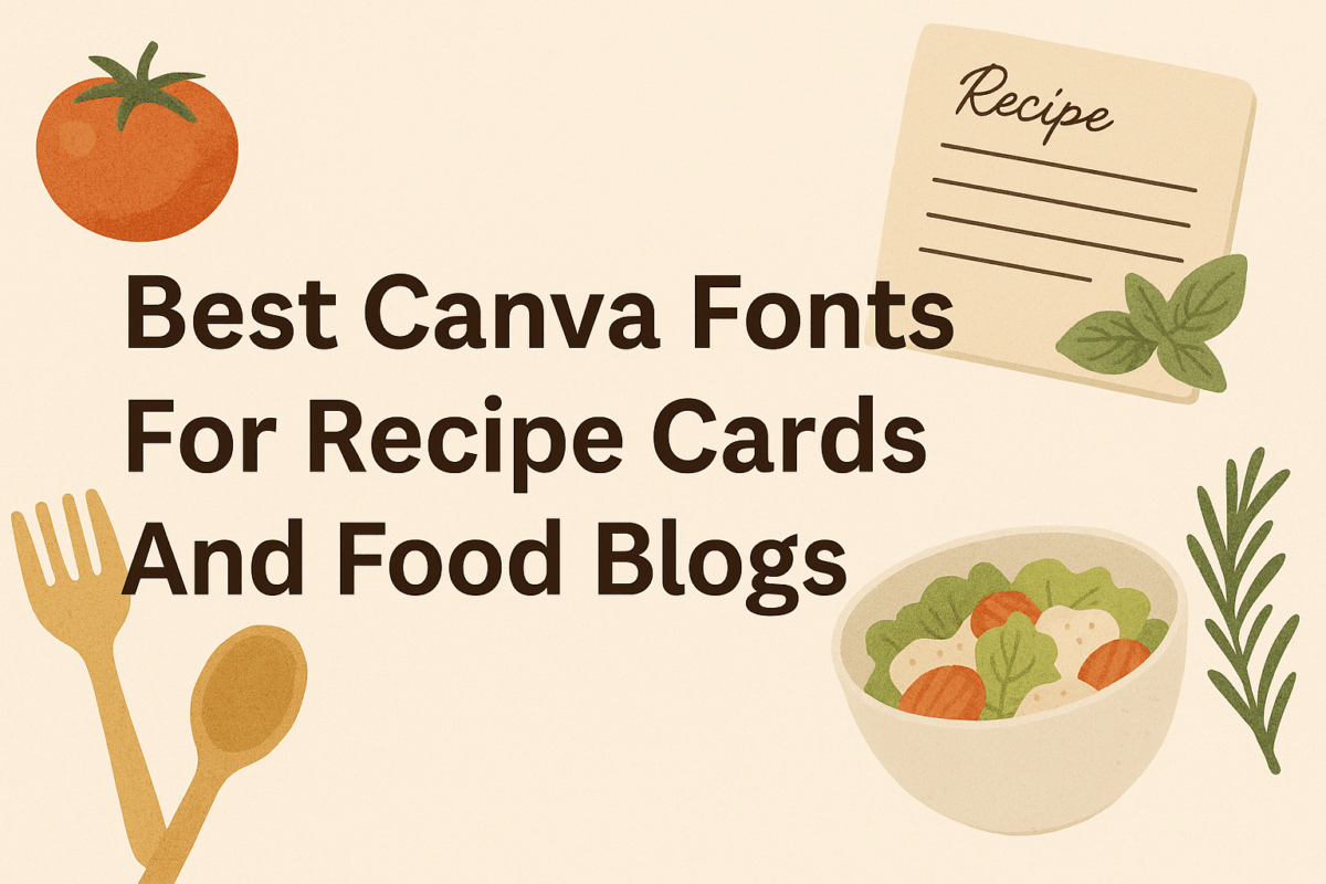 Best Canva Fonts For Recipe Cards And Food Blogs - Graphic Design Resource