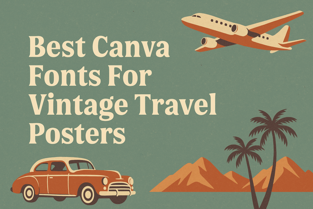 Best Canva Fonts For Vintage Travel Posters - Graphic Design Resource