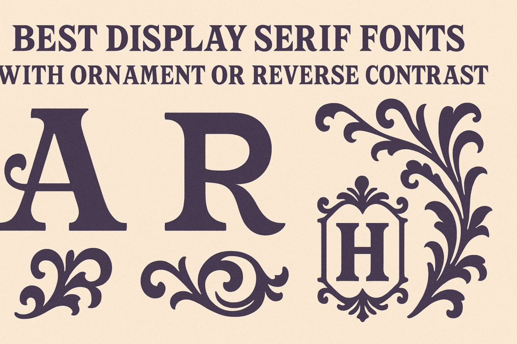 Best Display Serif Fonts With Ornament Or Reverse Contrast - Graphic ...