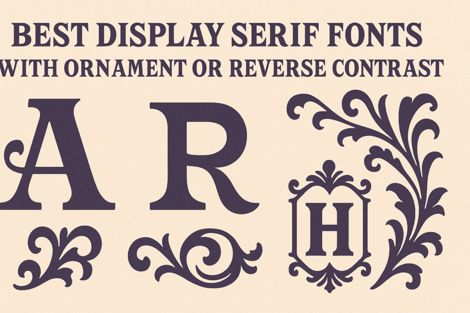 Best Display Serif Fonts With Ornament Or Reverse Contrast - Graphic ...