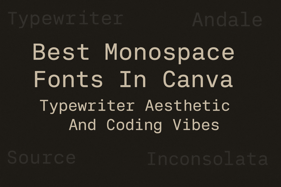 Best Monospace Fonts In Canva