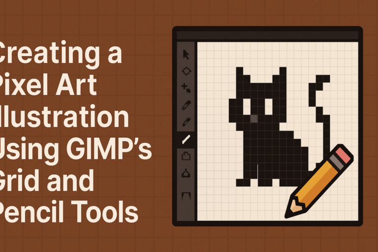 Creating a Pixel Art Illustration Using GIMP’s Grid and Pencil Tools ...