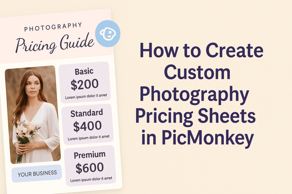 How to Create Custom Photography Pricing Sheets in PicMonkey - Graphic Design Resource