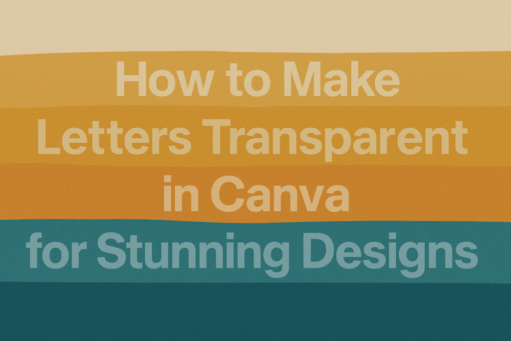 How to Make Letters Transparent in Canva for Stunning Designs - Graphic ...