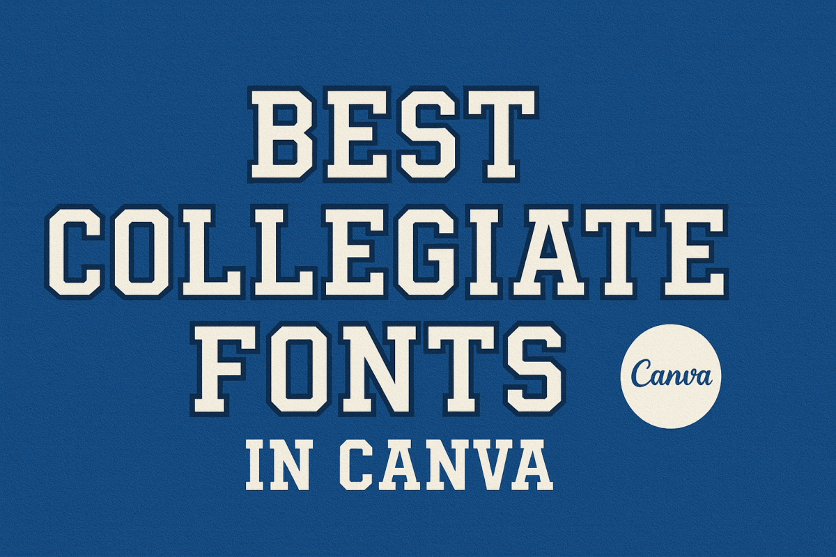 Best Collegiate Fonts in Canva - Graphic Design Resource