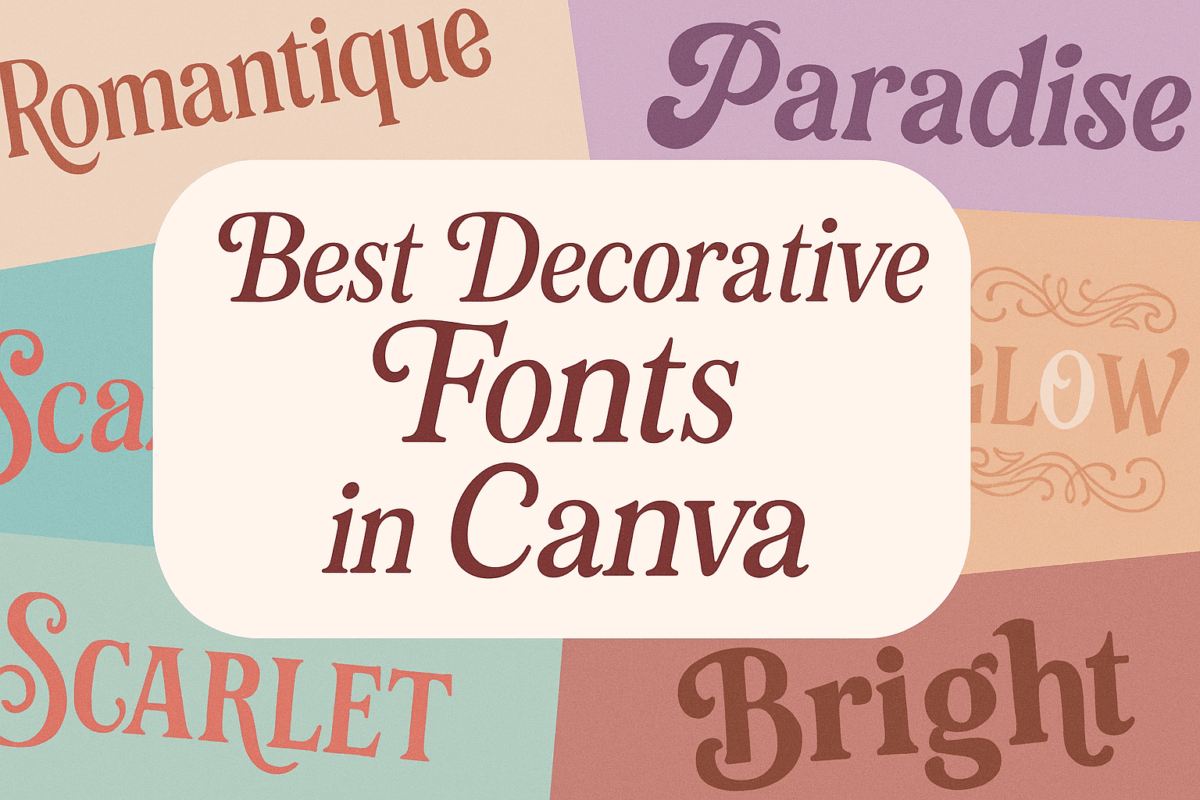 Best Decorative Fonts in Canva - Graphic Design Resource