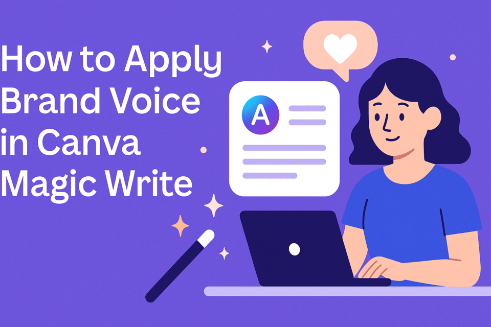 How to Apply Brand Voice in Canva Magic Write - Graphic Design Resource