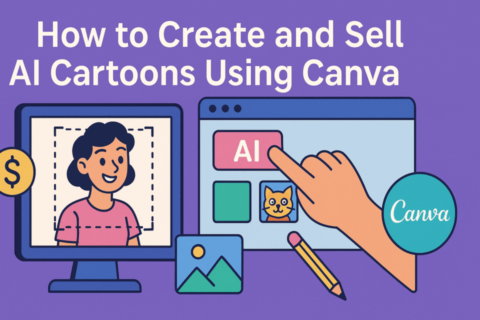 How to Create and Sell AI Cartoons Using Canva - Graphic Design Resource