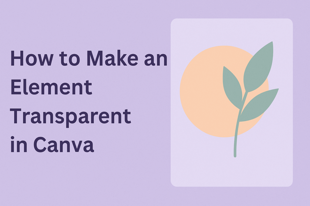 How to Make an Element Transparent in Canva - Graphic Design Resource