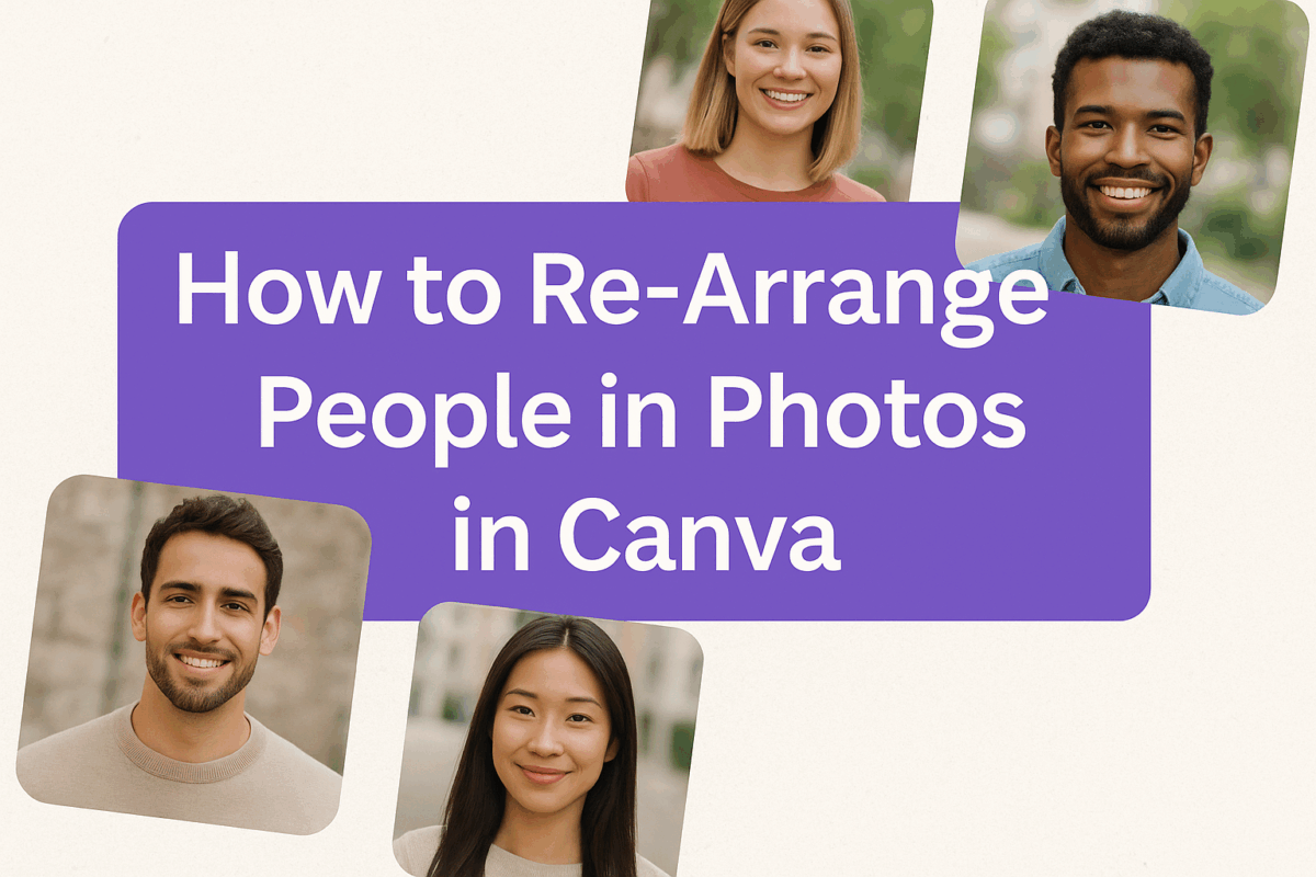 How to Re-Arrange People in Photos in Canva - Graphic Design Resource