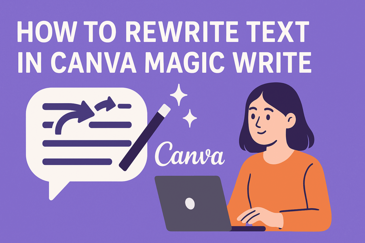 How to Rewrite Text in Canva Magic Write - Graphic Design Resource